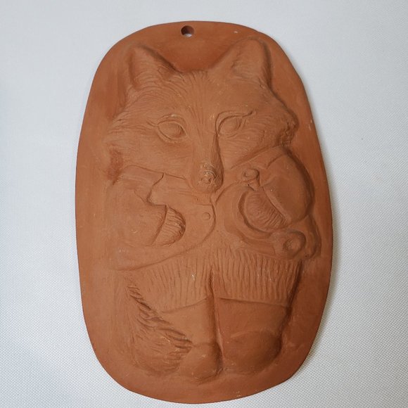 Kitchen | Vintage Red Clay Terra Cotta Woodland Fox Mold 8s Craft ...
